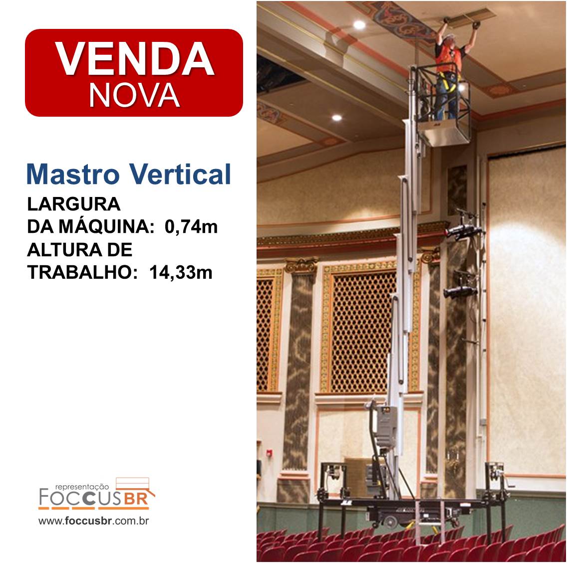 JLG 41AM - Plataforma Elevatória Tipo Mastro